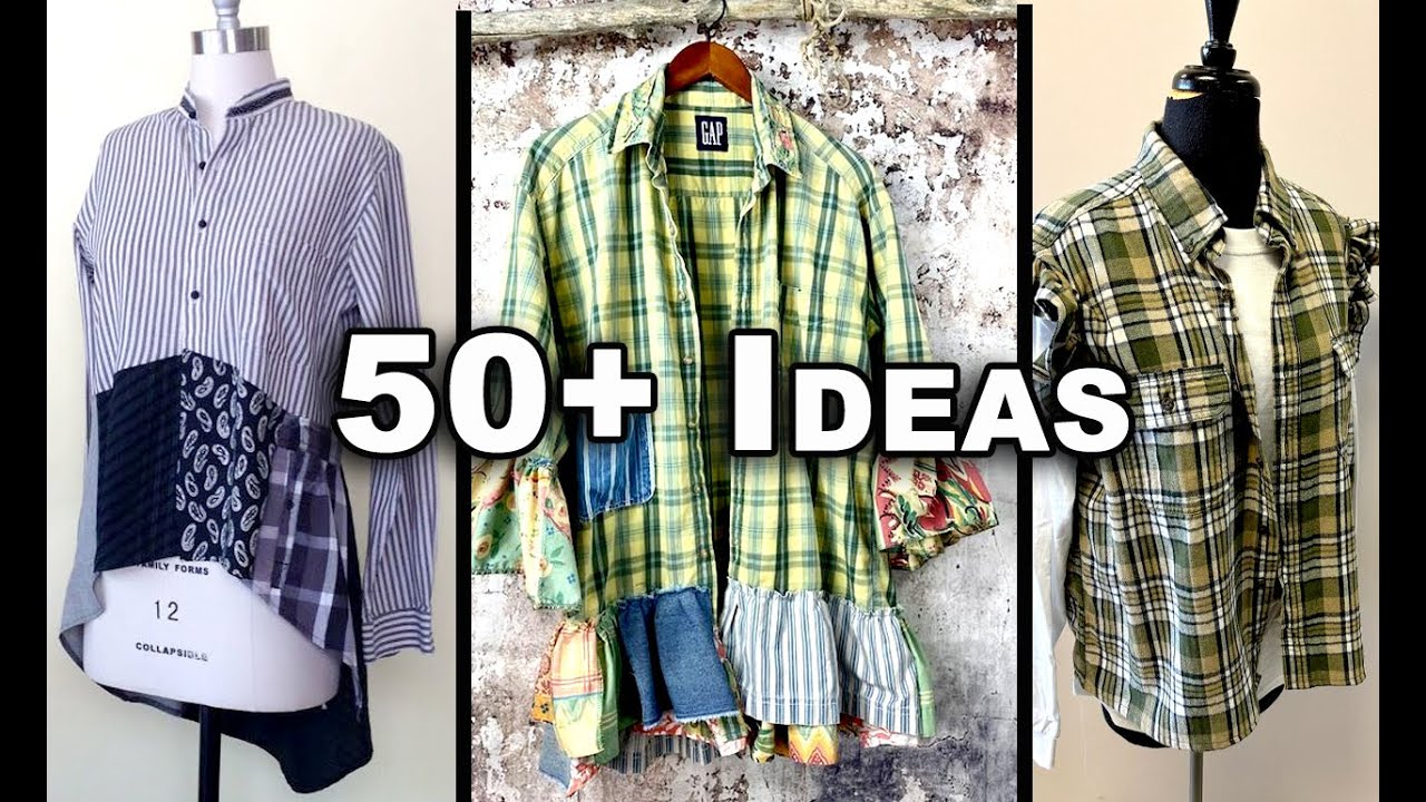 50+ MEN'S BUTTON UP SHIRT UPCYCLES TO INSPIRE YOU | ep23 - YouTube