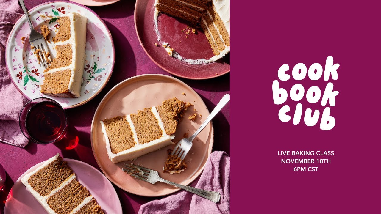 Cookbook Club (Live Baking Class): Tahini Pumpkin Cake - YouTube