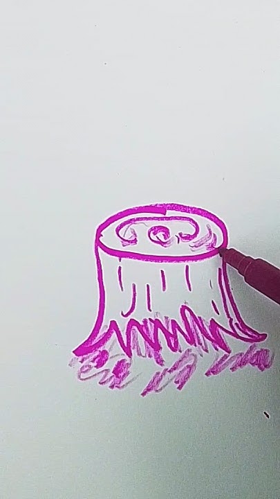 how to draw a half tree #trending #drawing #bucklet #shortsviral # ...