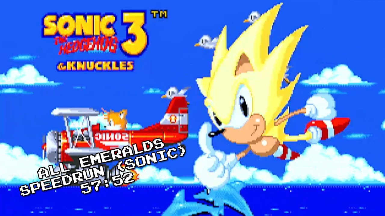 Sonic 3 & Knuckles All Emeralds (Sonic) Speedrun; 57:52 RTA-TB - YouTube