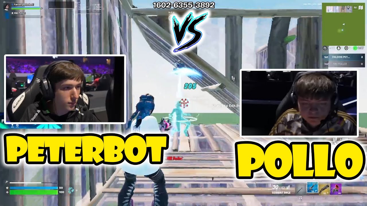 PETERBOT VS POLLO 1V1 BUILDFIGHTS🔥EN EL MAPA DE PETER - YouTube