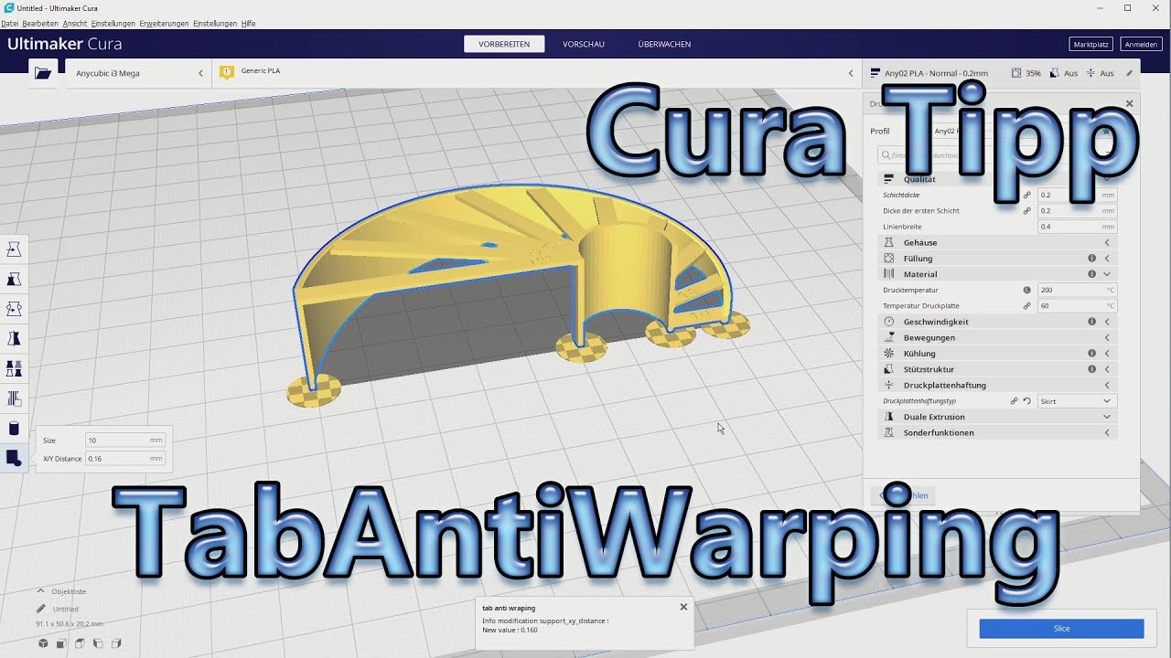 Cura Tipp: TabAntiWarping - YouTube