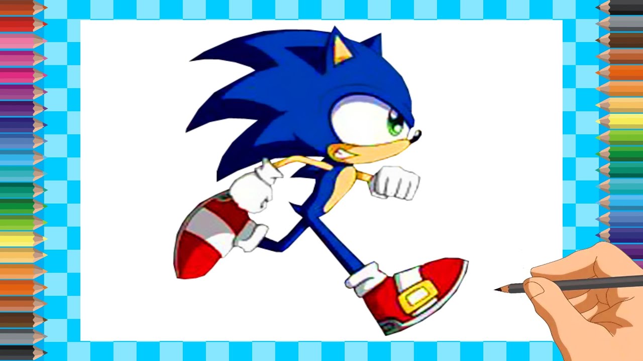 How to draw SONIC THE HEDGEHOG running fast | Sonic Dash 2021 - YouTube