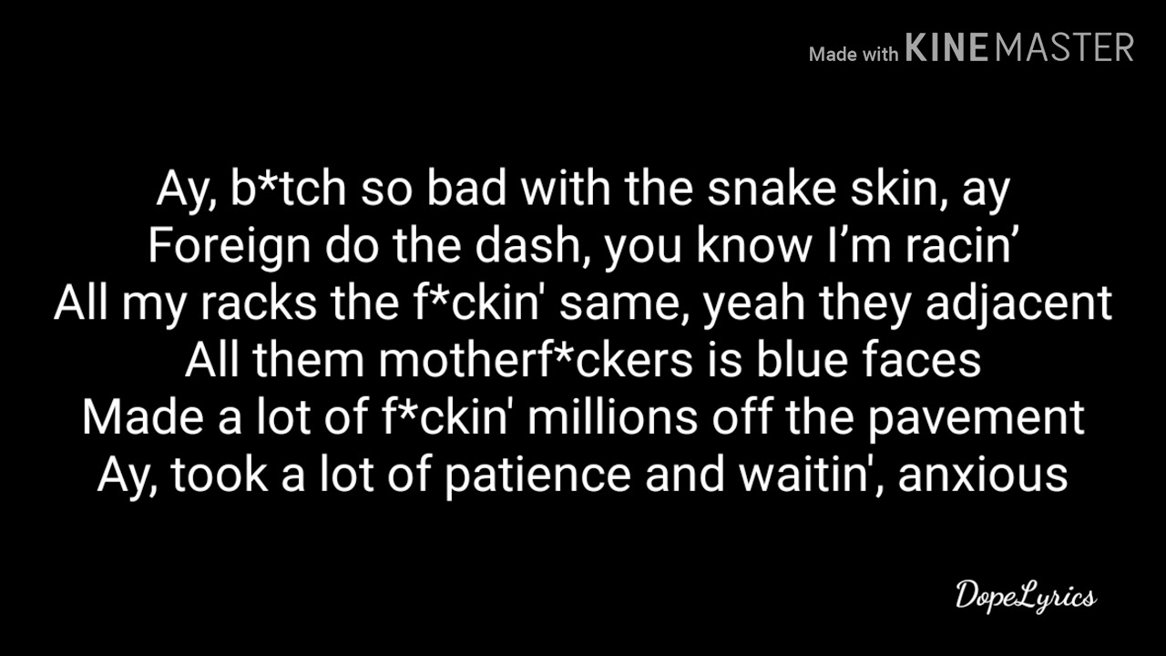 Trippie redd - snake skin lyrics VIDEO - YouTube