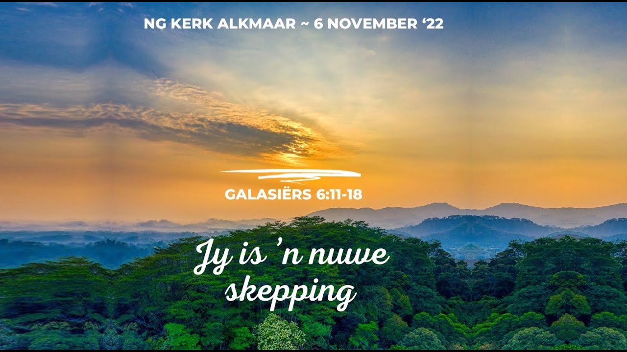 Jy is 'n nuwe skepping! - boodskap deur johannes vd merwe (ng kerk ...