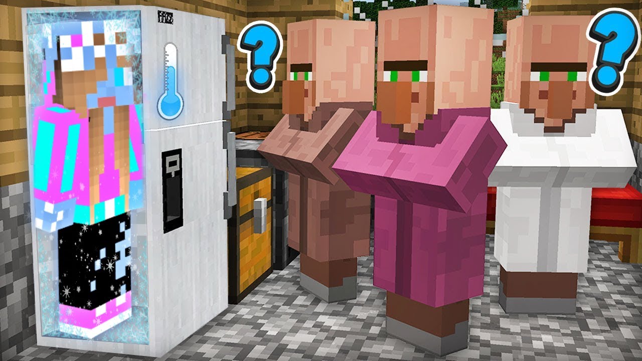 ΚΡΥΦΤΗΚΑ ΑΠΟ ΤΟΥΣ VILLAGERS ΣΤΟ ΨΥΓΕΙΟ ΣΤΟ MINECRAFT ! - YouTube