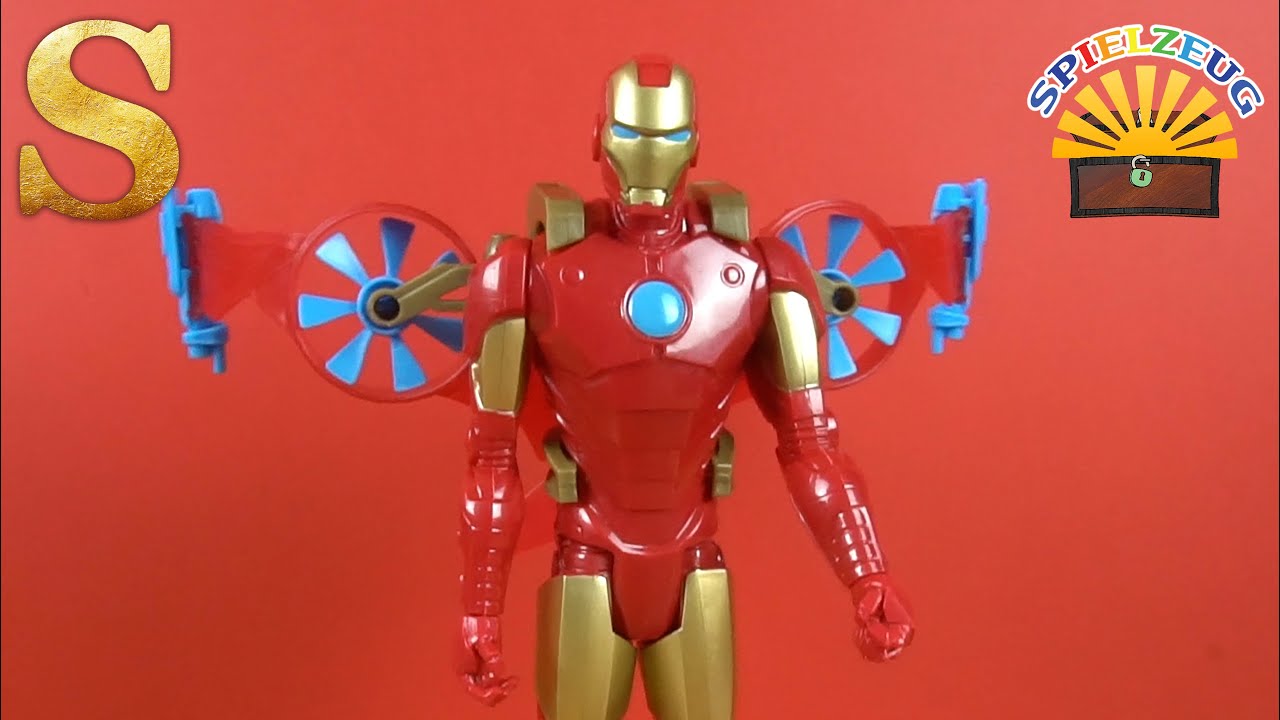 RIESIGE Iron Man Figur mit HOVER PACK! Avengers aus Titan Hero Series Tony Stark von Hasbro ...