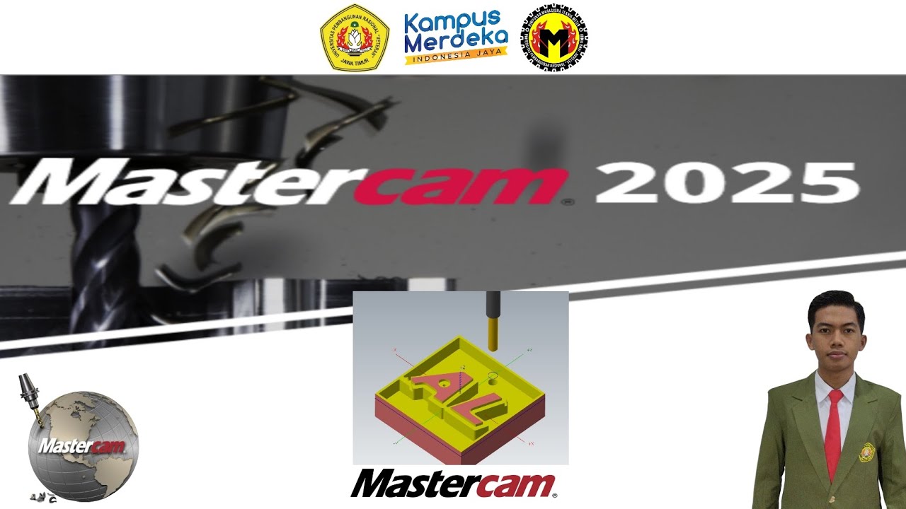 Tutorial Membuat Gantungan Kunci Software Mastercam 2025 [Tugas Project CAD/CAM] - YouTube