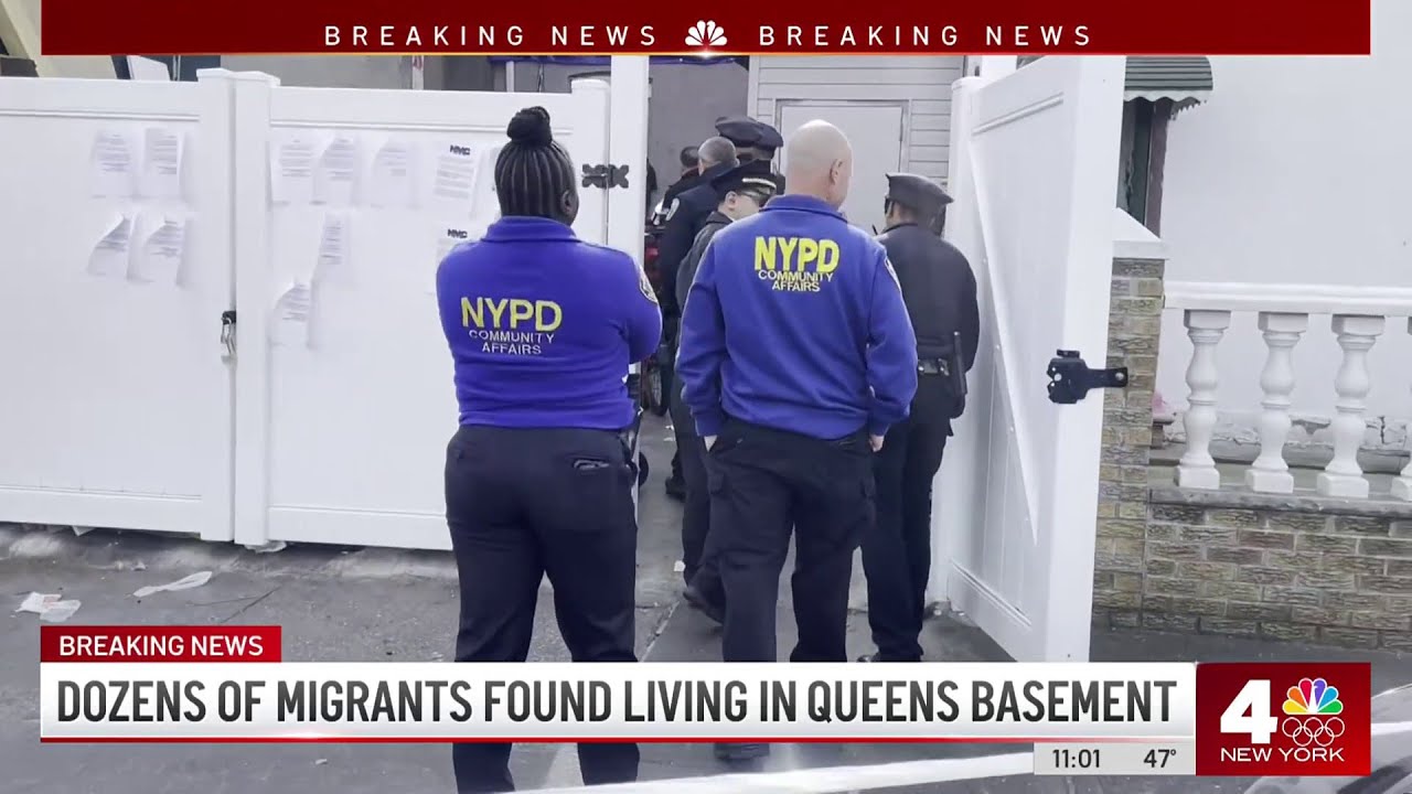 Dozens of migrants found living in Queens basement | NBC New York - YouTube