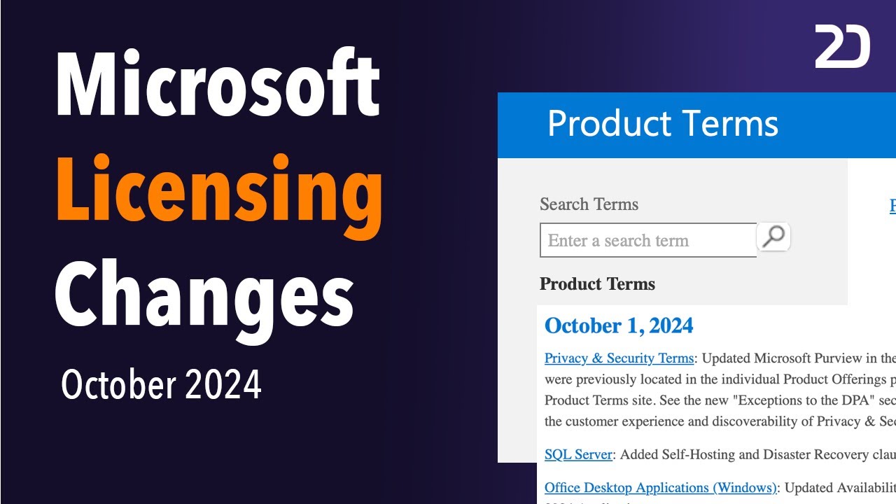 Microsoft's Latest Licensing Updates I October 2024 - YouTube