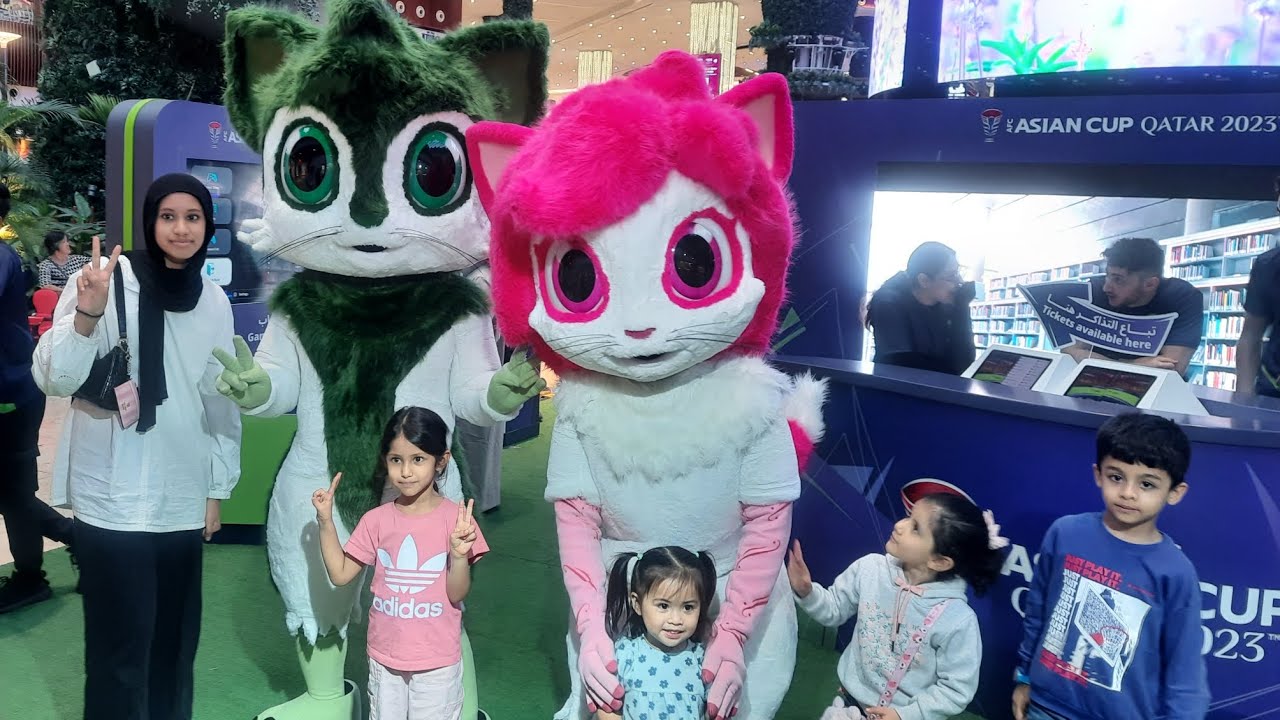 AFC Asian Cup Qatar 2023 Mascots Mall of Qatar - YouTube