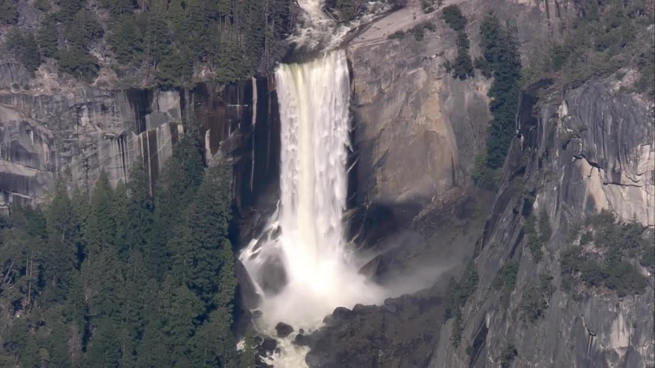 Raw: View of Vernal Fall in Yosemite - YouTube