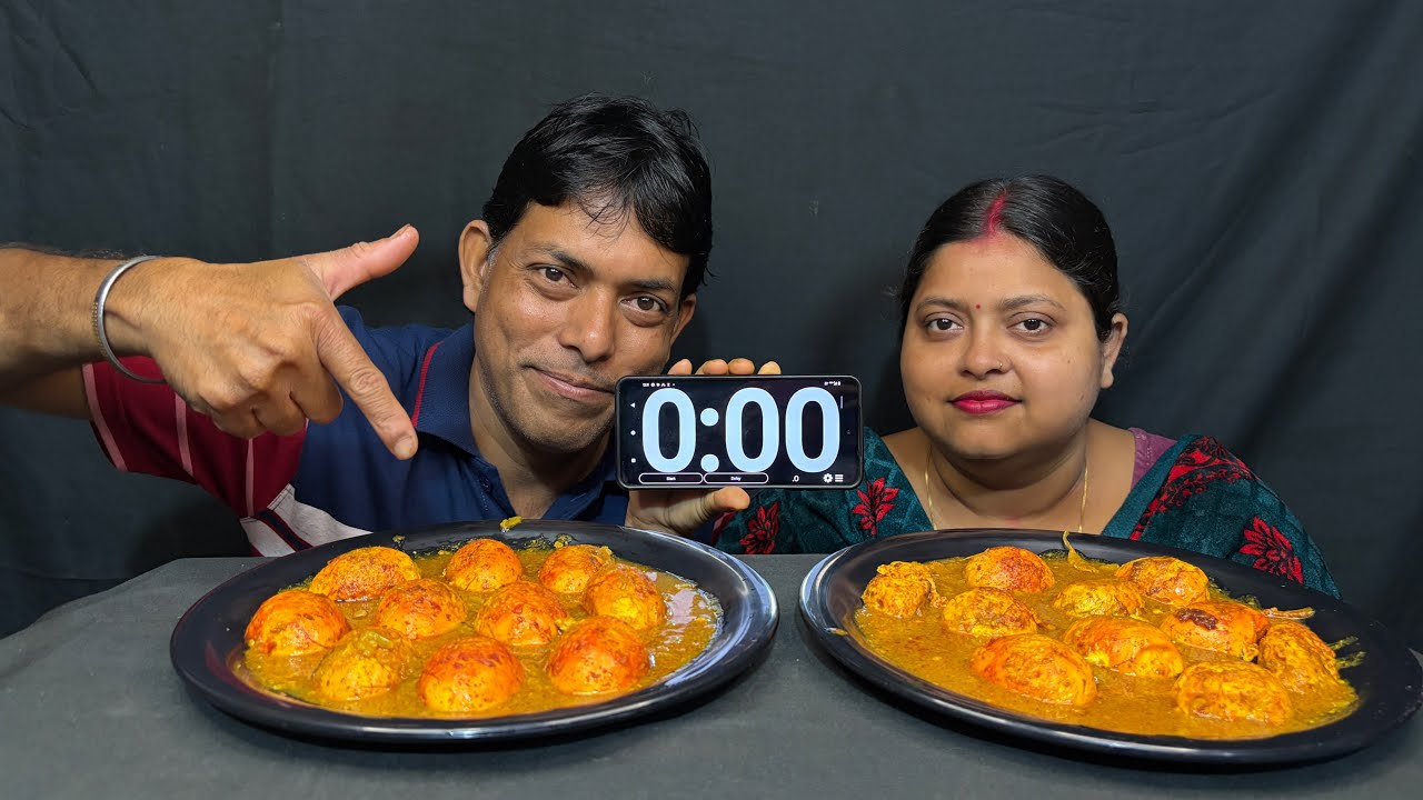 SPICY 🥵 EGG 🥚CURRY EATING CHALLENGE /INDIAN FOOD EATING CHALLENGE - YouTube