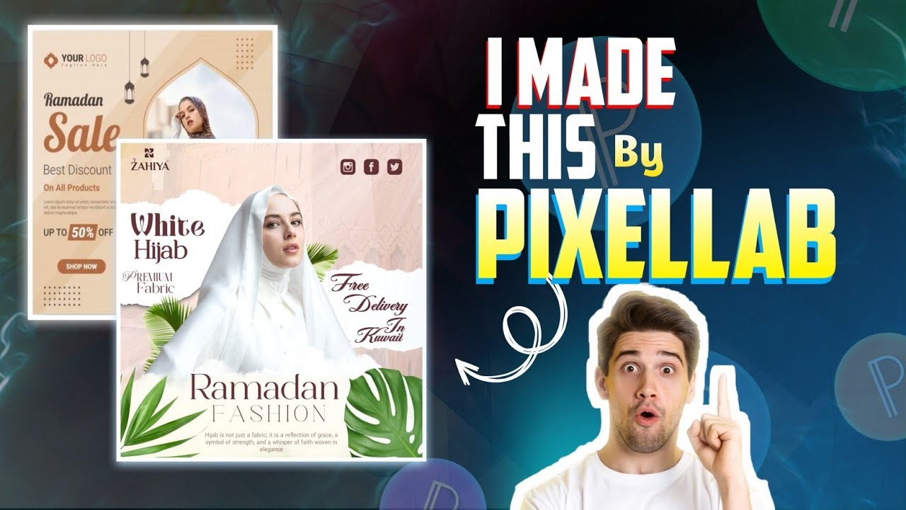 Social Media Poster Design Using PixelLab | Easy & Creative | pixelLab ...