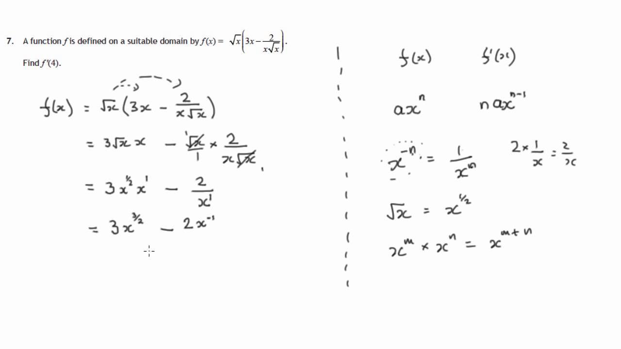 Q7 Paper 1 SQA 2015 CfE Higher Mathematics Exam. - YouTube