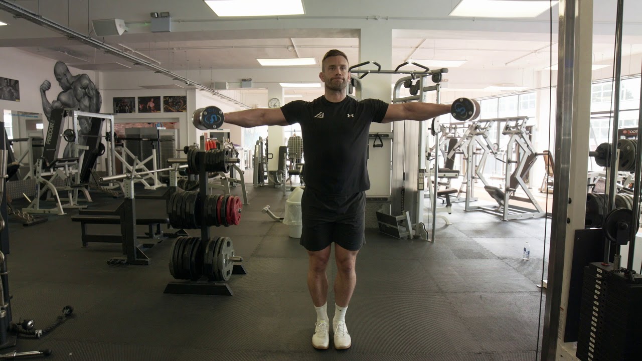 Standing DB Lateral Raises - YouTube