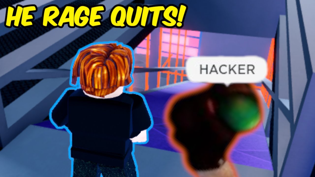 RAGER QUITTER CRIMINAL calls me HACKER for GLITCHING... | Roblox ...