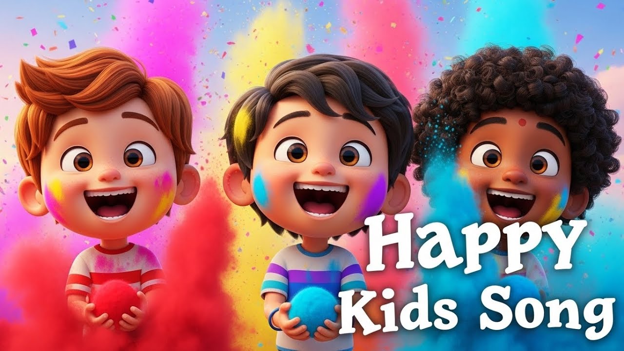👉 Happy Kids Song | नन्हे बच्चे | Hindi Rhymes for Children 🌈 - YouTube