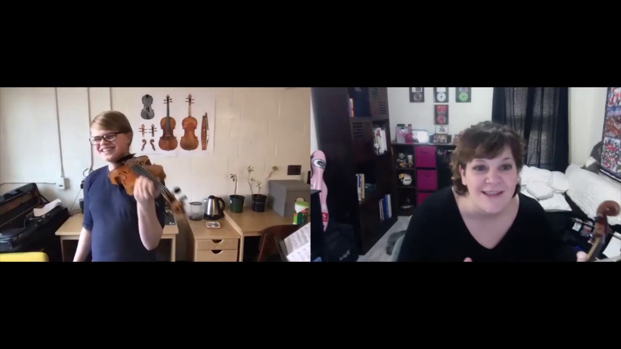 Violin Lesson via Zoom - Dr. Erin Aldridge, Music Professor - YouTube