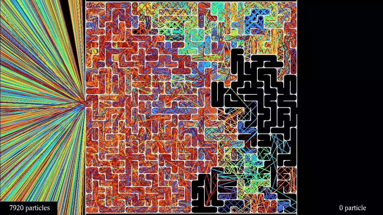 Solving a maze with rounded corners using laser beams - YouTube