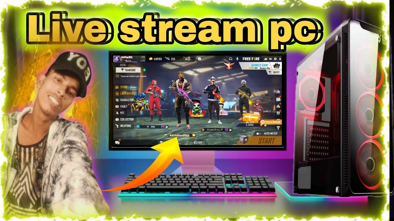 live stream pc setup 😀😀 - YouTube