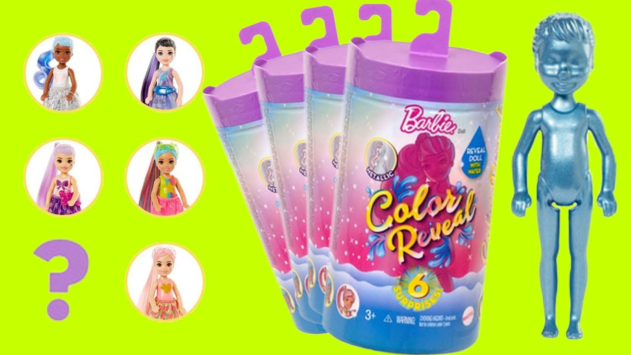 Barbie Color Reveal Chelsea Shimmer Series Full Collection - YouTube