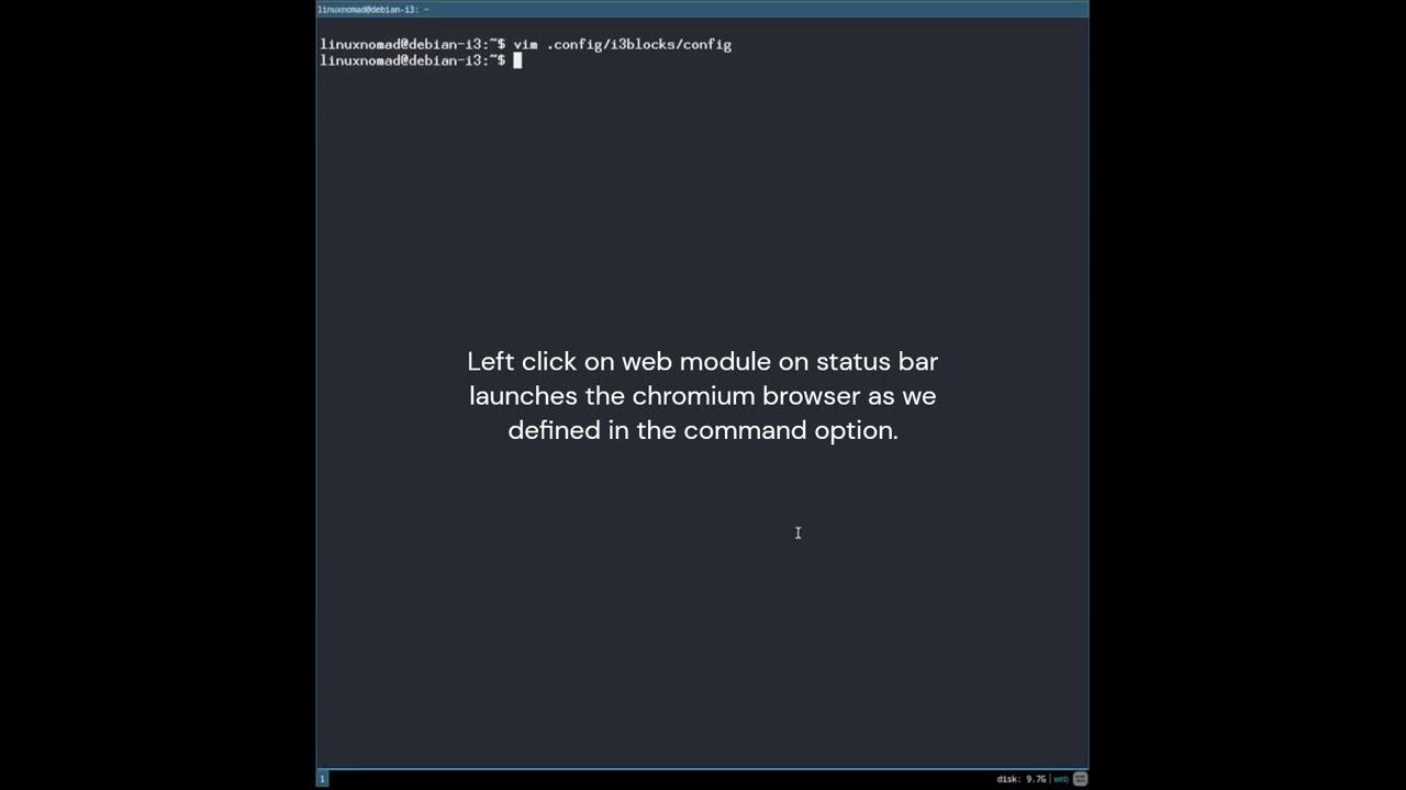 Debian 12 minimal installation with i3 window manager (part2: i3 & i3blocks configuration) - YouTube