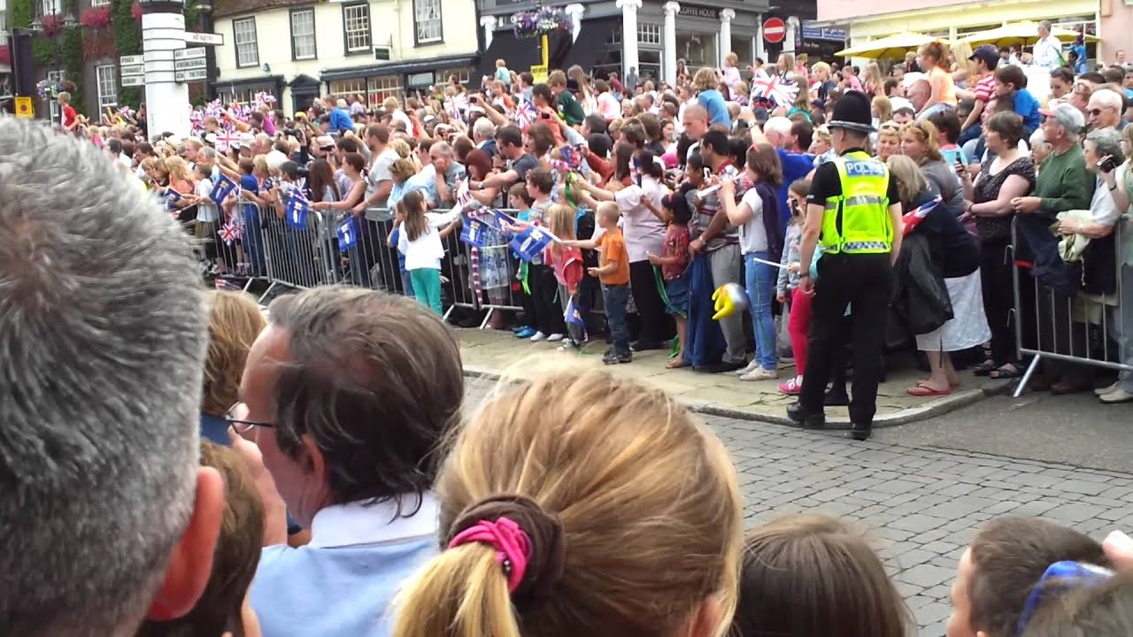 Olympic Torch relay Bury St Ed. - YouTube