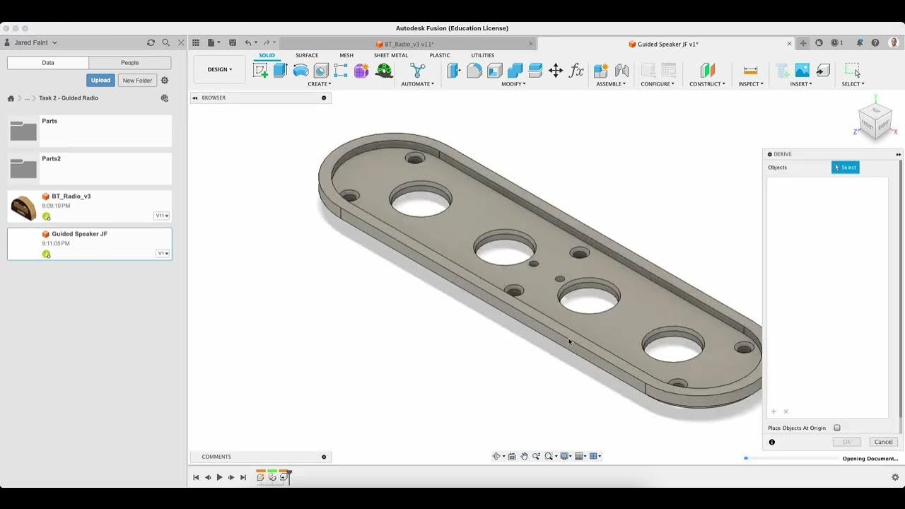 Fusion 360 Setup with Derived Parts and Subgrouped Components ...