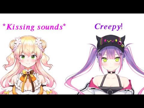 Towa gets creeped out by nene's kissing sounds.. •#hololive / ENGSUB•