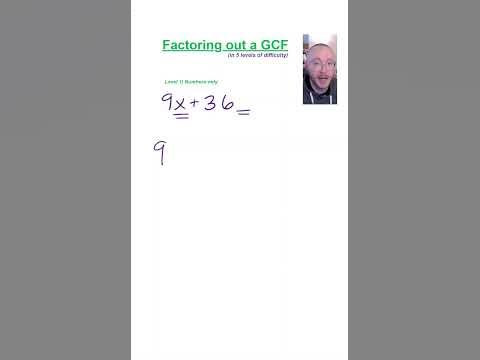 How to factor out a GCF (Level 1 of 5) - YouTube