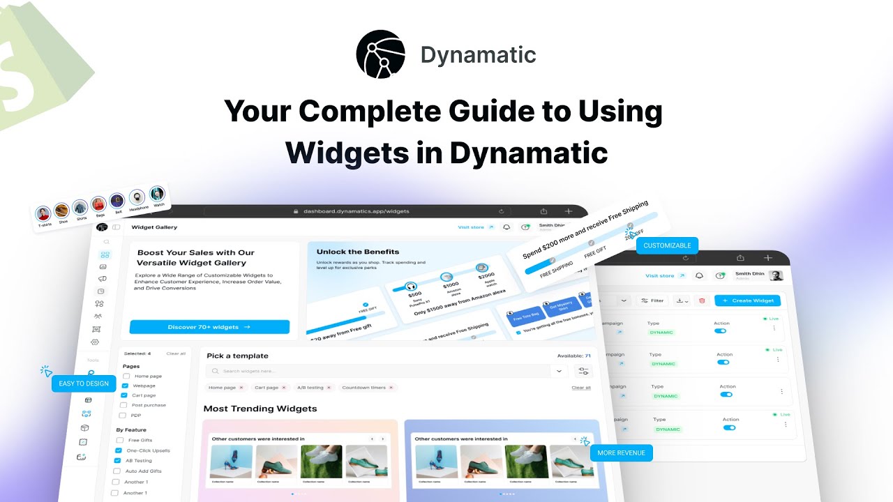 How to Create Widgets in the Dynamatic App - YouTube