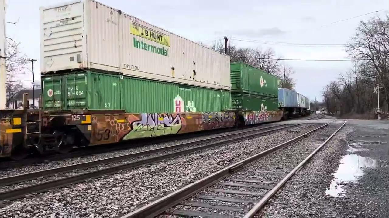 NS 7560 ES44DC leads NS 23G with a fouled K5HL that sounds like a K5H at Piscataway,NJ! - YouTube