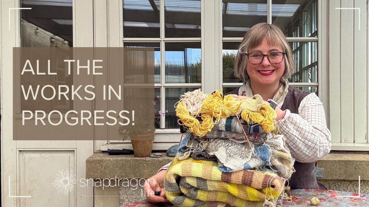 A tour of all my current knitting Works in Progress - YouTube