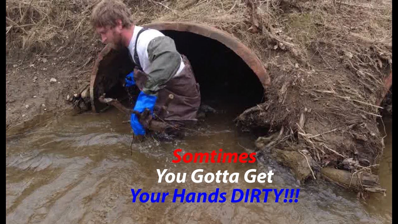 The Water Is Finally Flowing!! Culvert Pipe Cleanout! - YouTube
