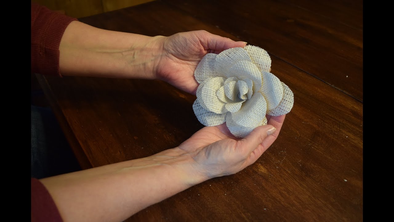 Burlap Rose Tutorial - YouTube