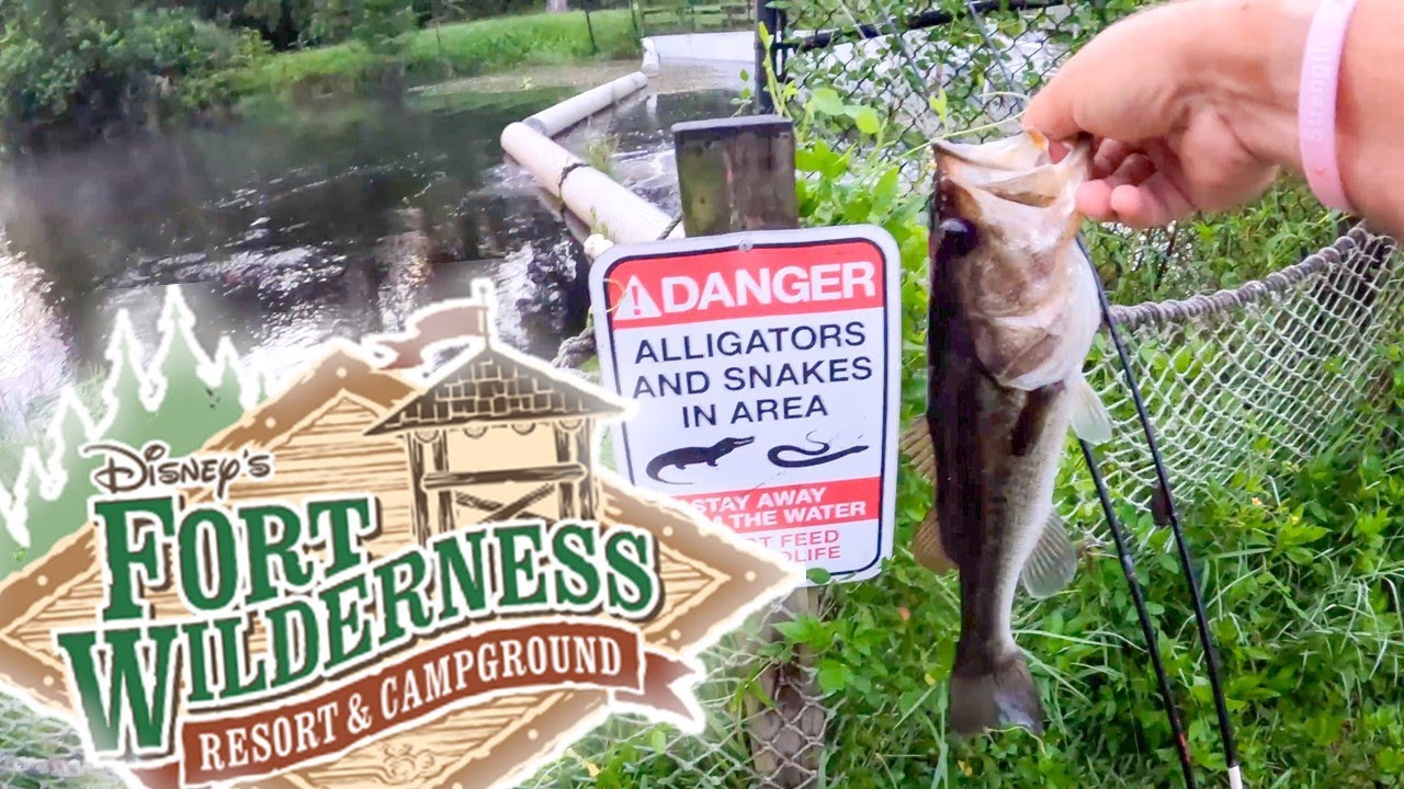 Bass Fishing Disney's Fort Wilderness Campground From Shore! 2023 | 4K ...