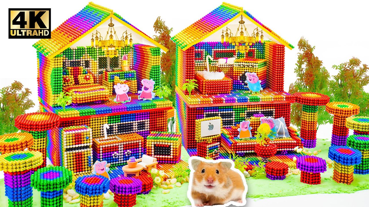 DIY Miniature House for Hamster Has Rainbow Step From Magnetic Balls ...