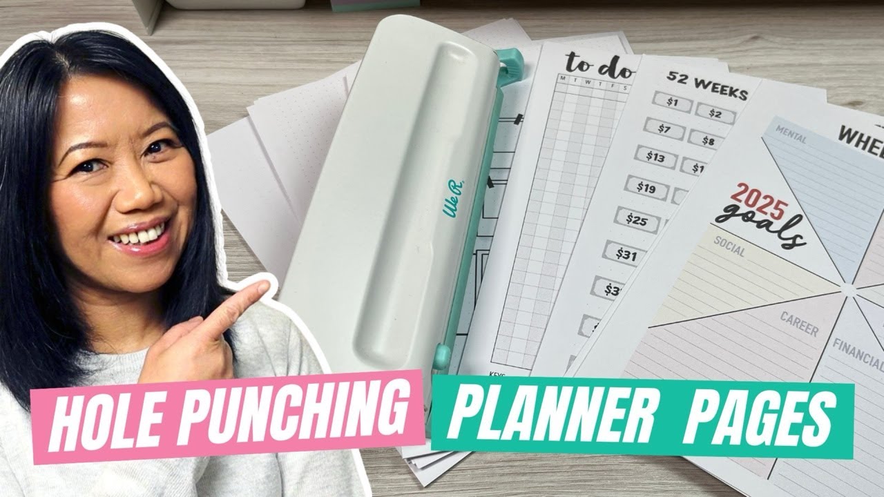 🔴 Hole Punching my A5 Planner Pages - YouTube