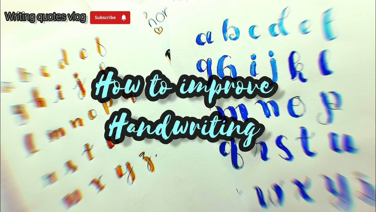 Learn how to improve handwriting || How to write alphabet - YouTube
