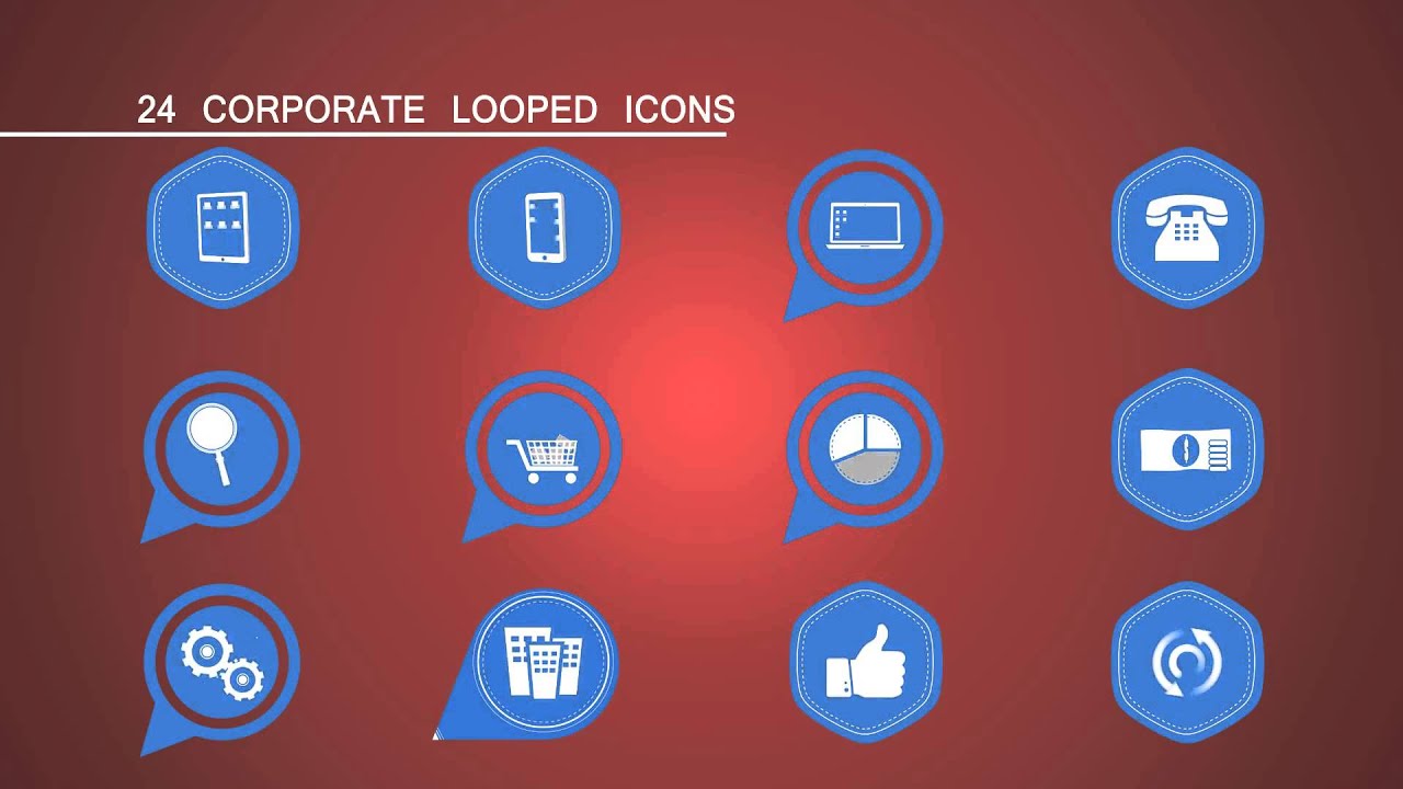 50 Animated Looped Icons Pack With Transitions - YouTube