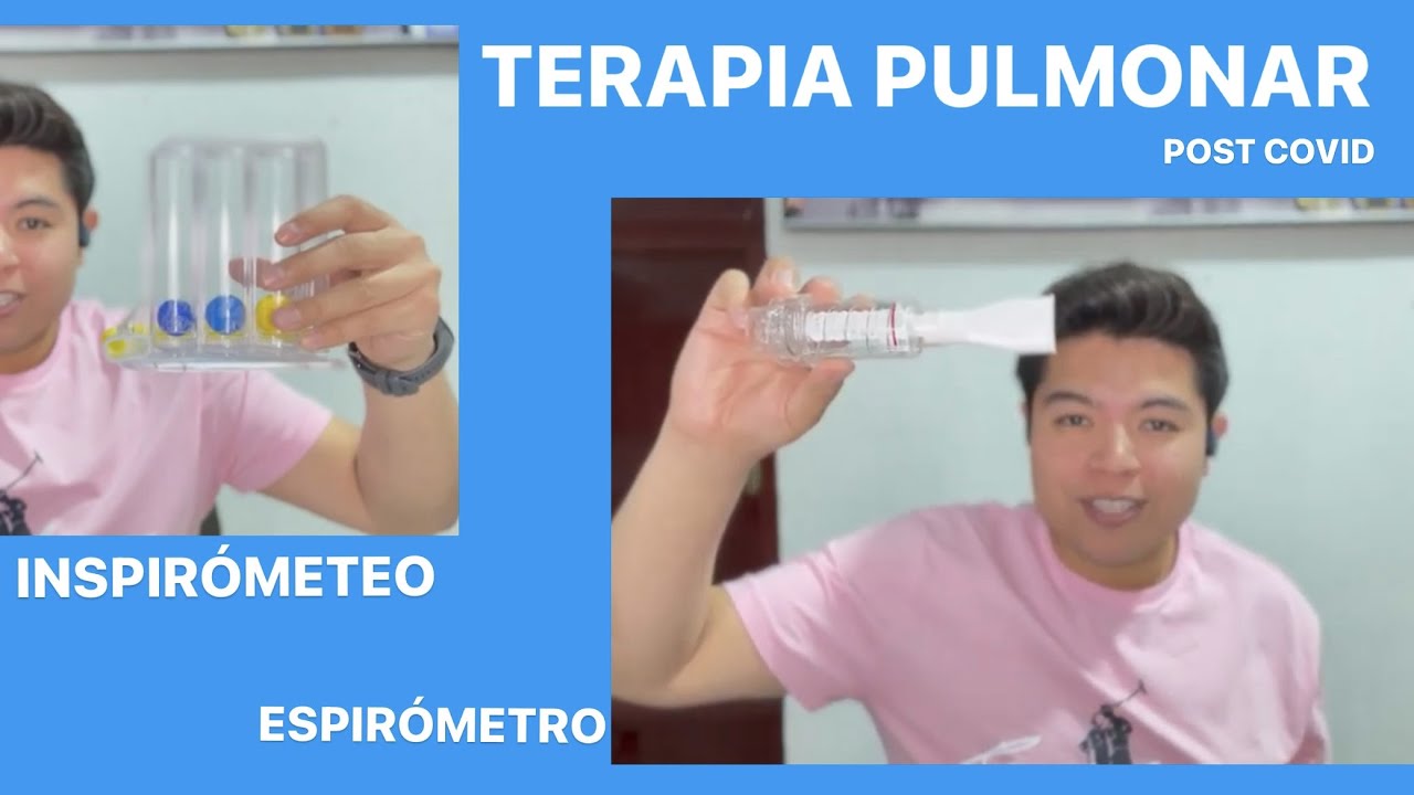Terapia pulmonar: Inspirómetro y válvula unidireccional (espirómetro ...
