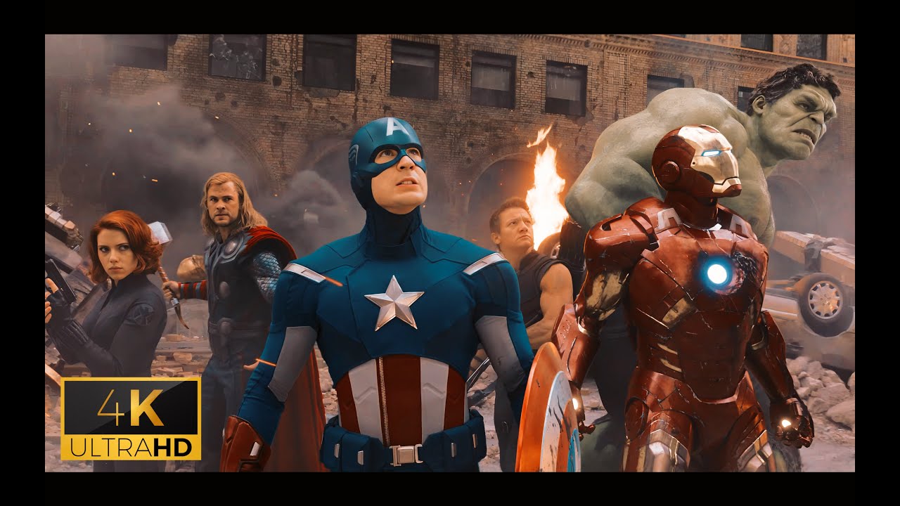 Avengers 2012 Final Battle | Chitauri Invasion | 4K | Ultra HD | HDR10 ...