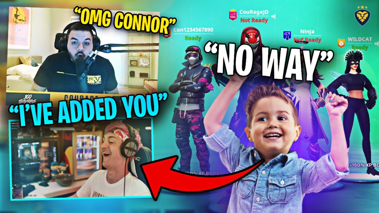 CONNOR ADDS NINJA ON FORTNITE! CONNOR FREAKED OUT! (Fortnite: Battle ...