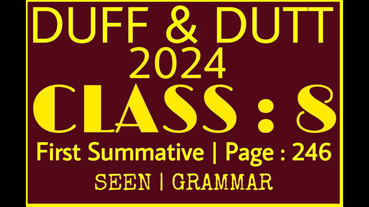 Class 8 Duff and Dutt Question Bank 2024 | Class 8 Question Bank ...