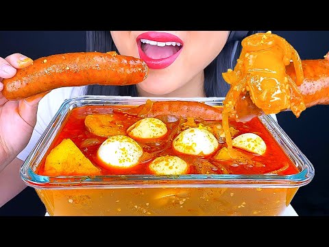 ASMR SAUSAGE, EGG & POTATO BOIL #asmr #mukbang #food