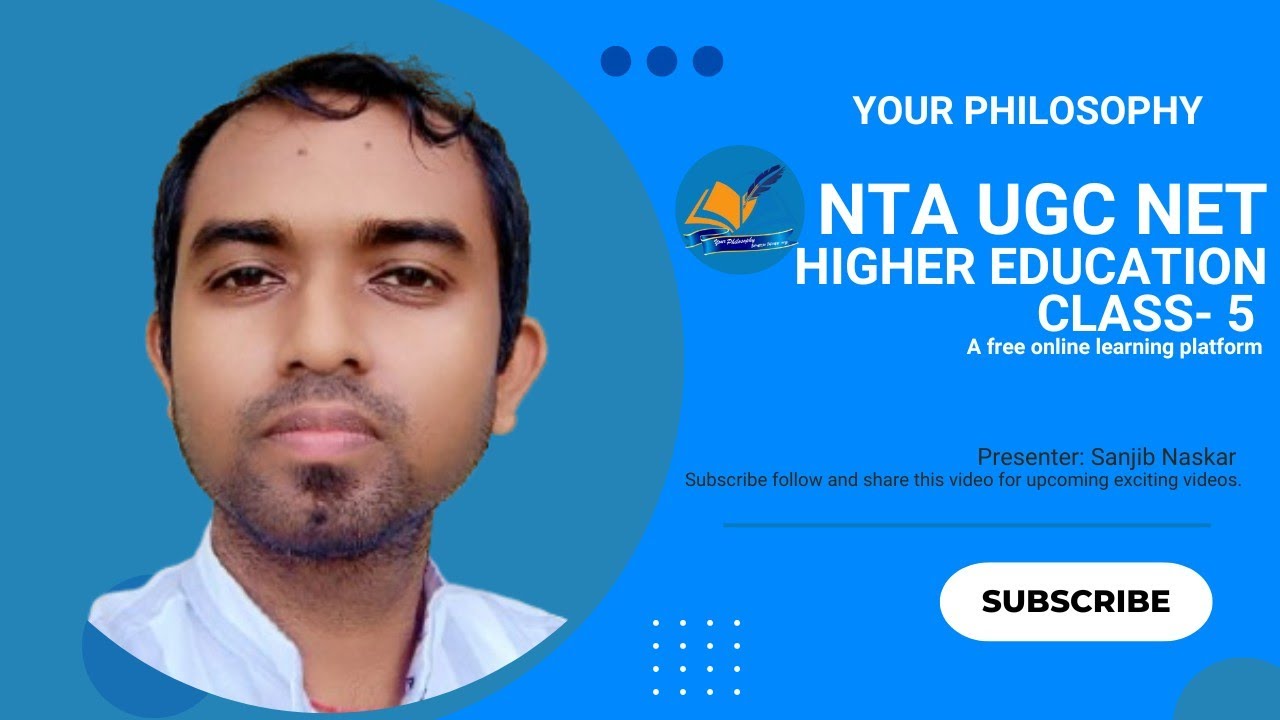 Higher Education | Class 5 | Paper 1 | NTA UGC NET SET SLET | Your Philosophy - YouTube