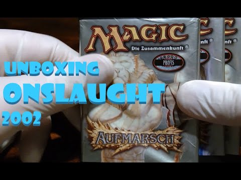 Magic Vintage Unboxing 34: ONSLAUGHT AUFMARSCH (2002) 3 Booster Magic ...