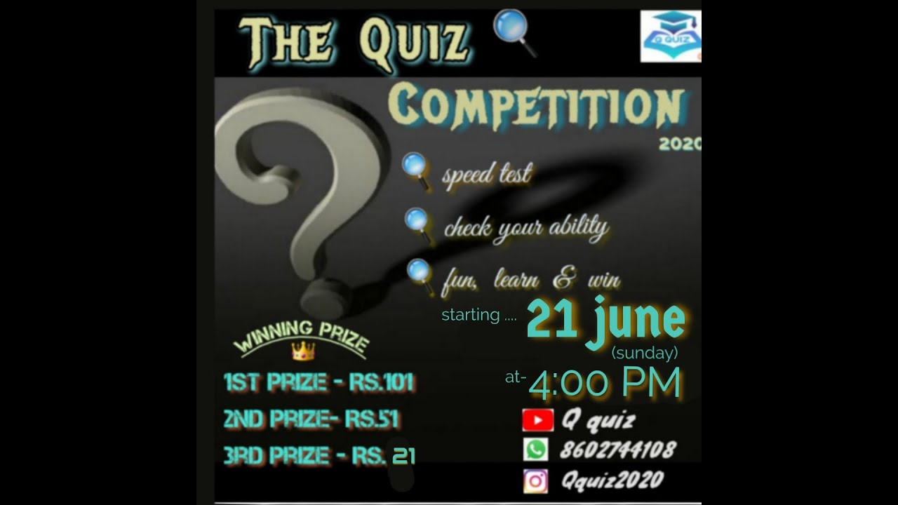 Quiz Competition Qquiz 20 Most Important Question YouTube quiz-competition-qquiz-20-most-important-question-youtube