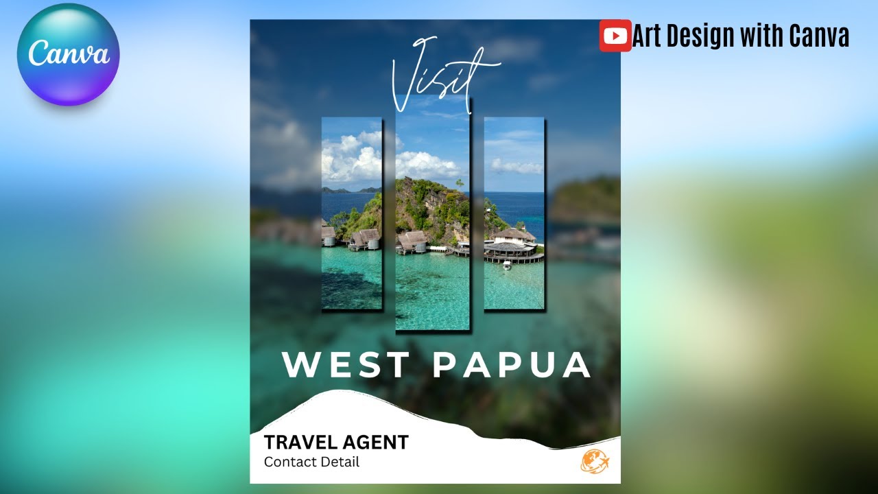 Create Simple Travel Poster Design in Canva Tutorial - YouTube